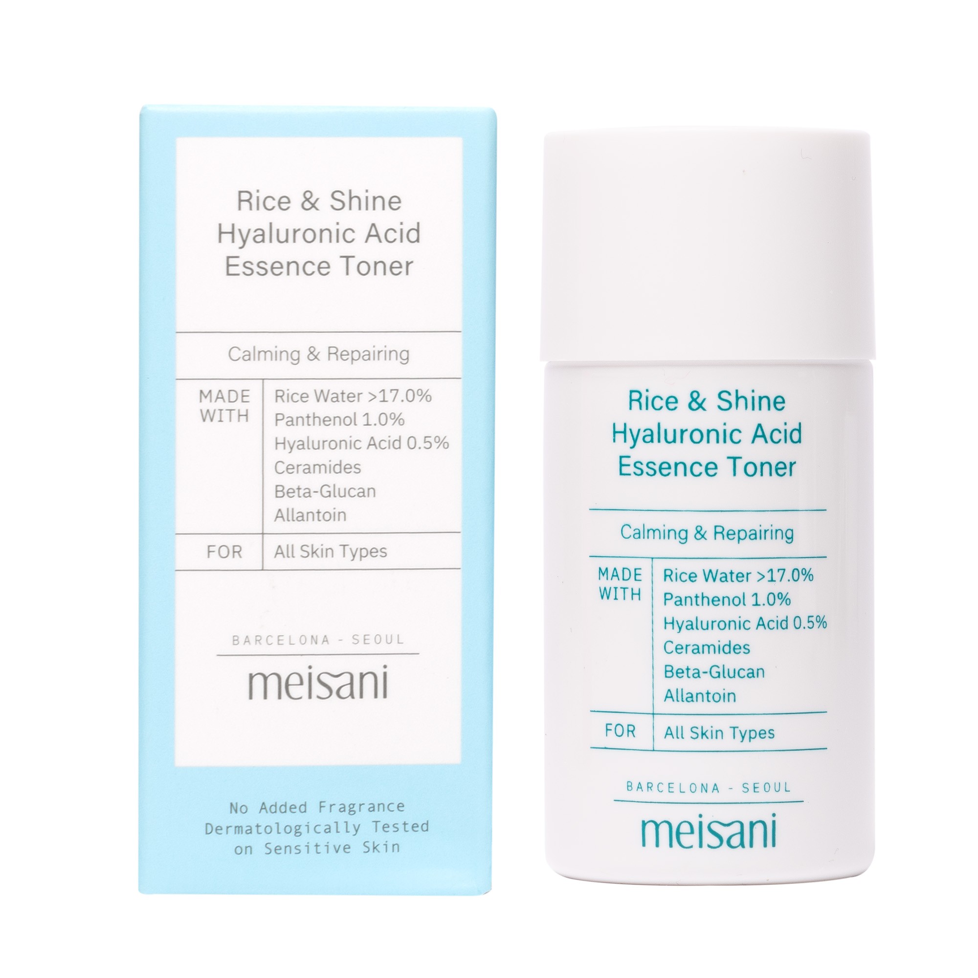Meisani Rice & Shine Hyaluronic Acid Essence Toner (Travel size ...